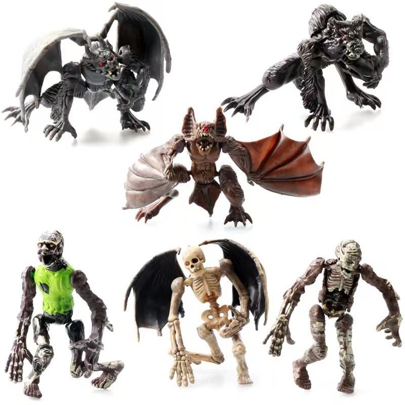 6pcs Movable and Detachable Zombie Bat Series Action Figures | Shopee ...