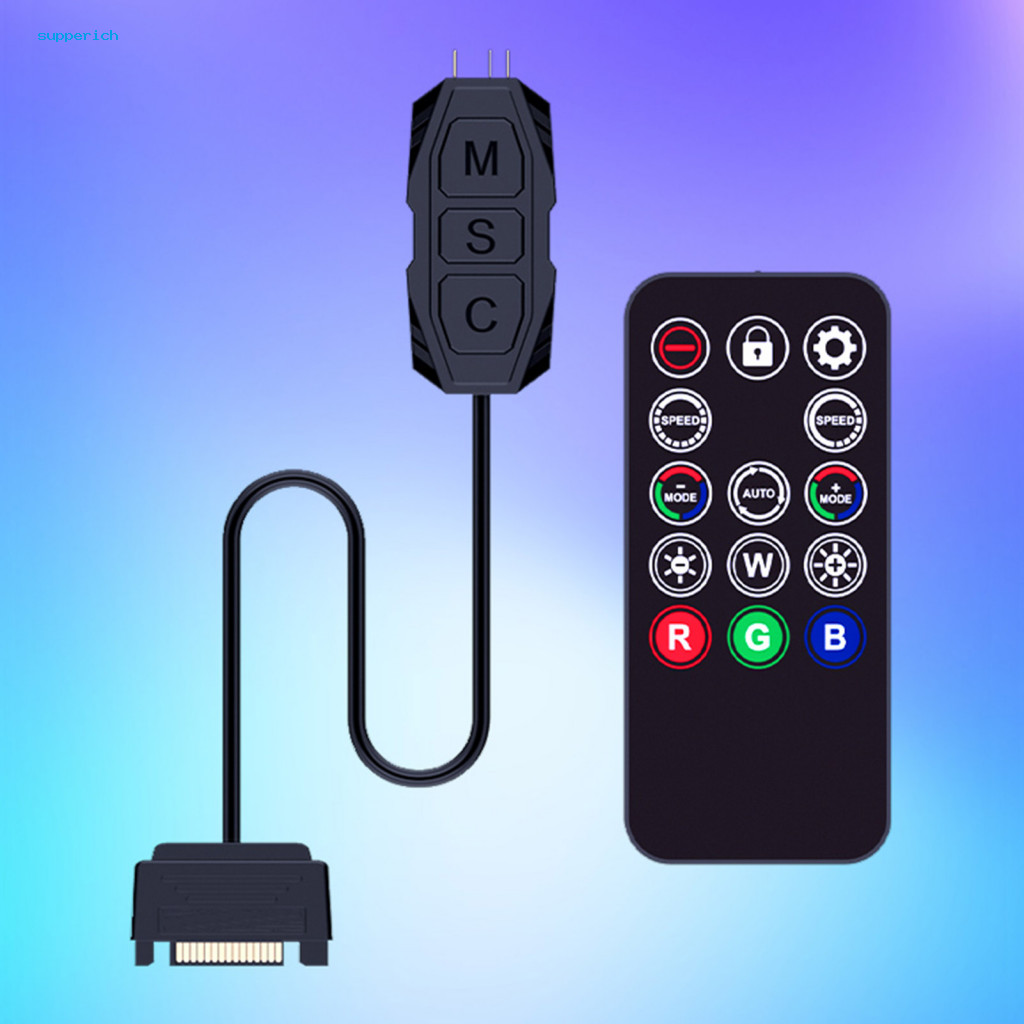 3 Buttons Argb Controller 5v 3pin Sata Power Supply Rgb for Pc Case Fan ...