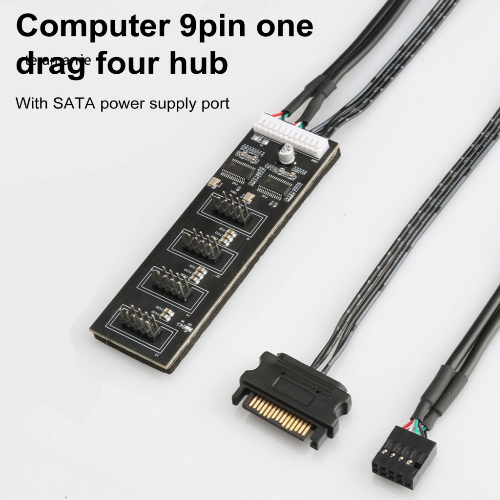 Usb Header Cable 9-pin Motherboard 2.0 Splitter with Sata Power 1 to 4 ...