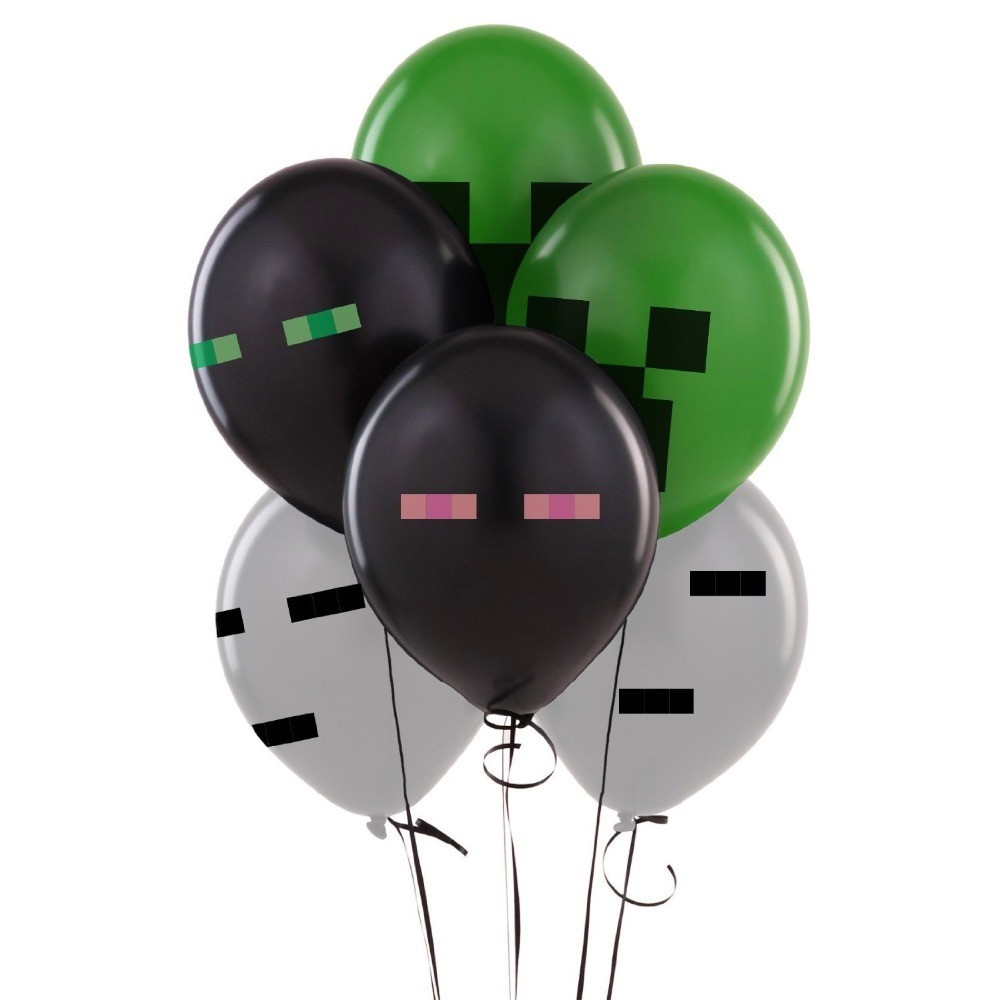 10 Unids/Lote Minecraft Globo De Dibujos Animados Decoración De Fiesta ...