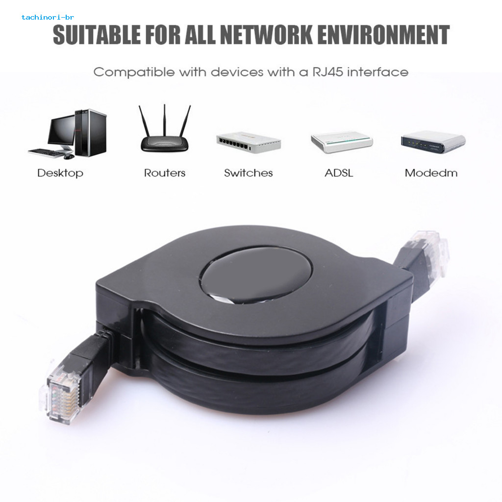 Retractable Cat6 Ethernet Cable Portable Network High Speed 1m/2m ...