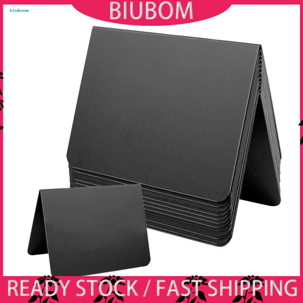 Mini Chalkboard Set Matte Black Plastic Chalkboards 12pcs Signs Food ...