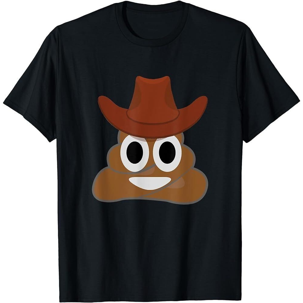 Sombrero De Vaquero Emoticono Poop Tshirt-Cara Feliz Caballo De Dibujos ...