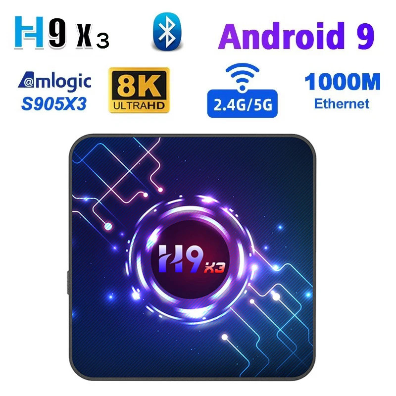 Caja de TV Android Inteligente H9 X3 4GB 32GB 64GB Amlogic 905X3 Quad ...