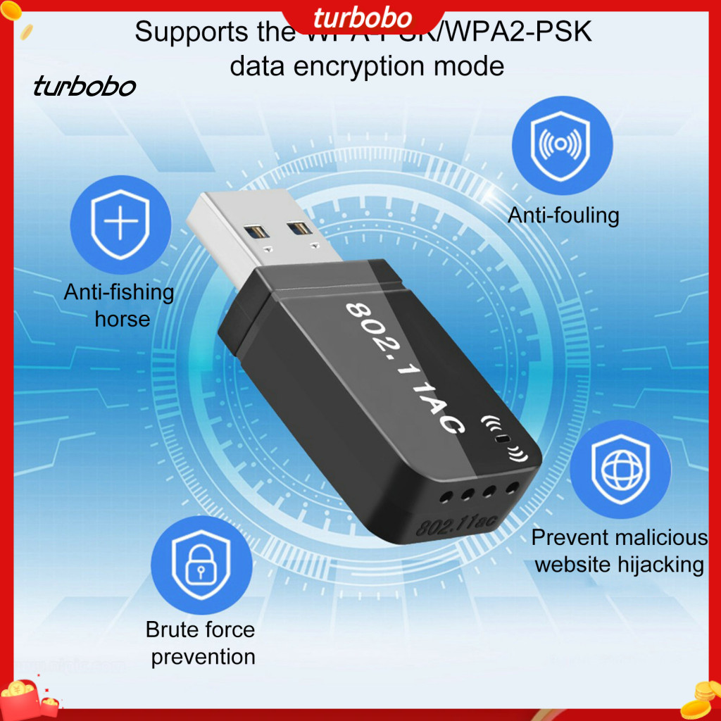 Usb Network Card Driver-free High-speed Dual Band Wi-fi Adapter ...