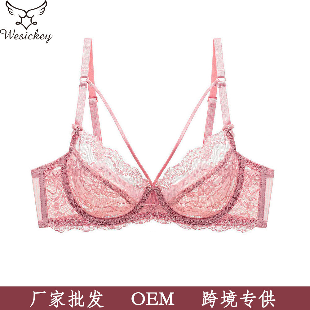 Sujetador Transparente Ultrafino Ropa Interior Pechos Grandes Mirada Pequeño Encaje Sexy Tamaño ...