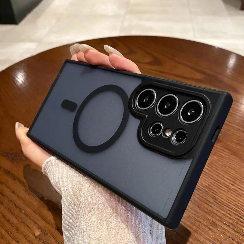 Funda Rígida Magnética De Lujo Para Samsung Galaxy S24 Ultra S23 S22 Plus S21 S20 FE Carga ...