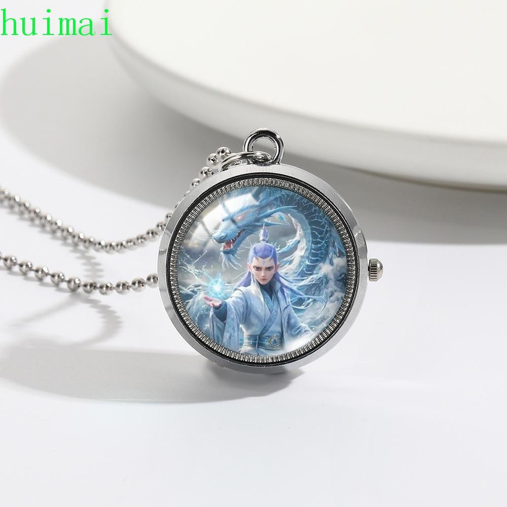 HUIMAI Ne Zha Reloj De Bolsillo , Pilas De Botón Creativas Giratorio De ...