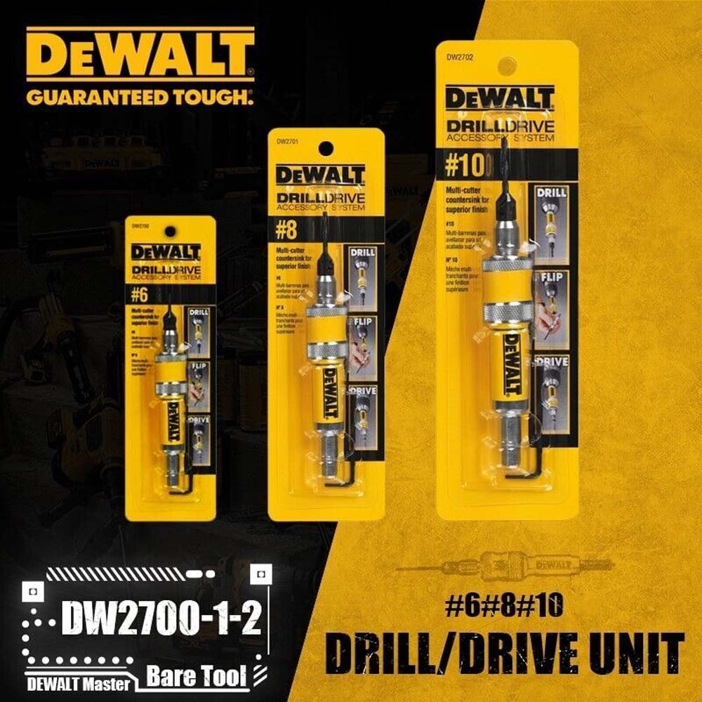 DEWALT #6#8#10 Drill/Drive Unit DW2700 DW2701 DW2702 6MM 8MM 10MM Wood ...