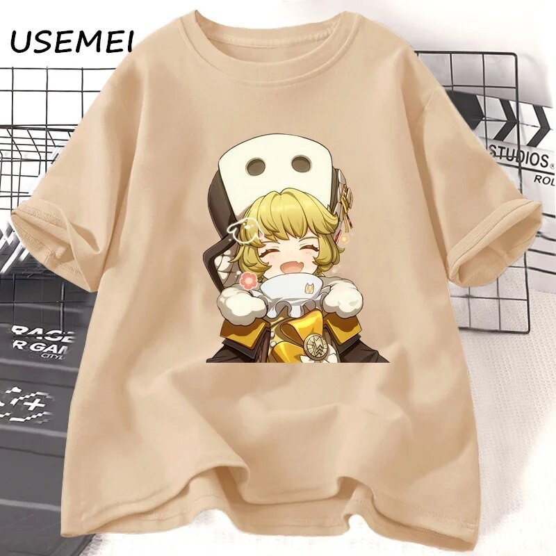 Honkai Star Rail Chibi Hook T Anime Camisetas De Dibujos Animados ...