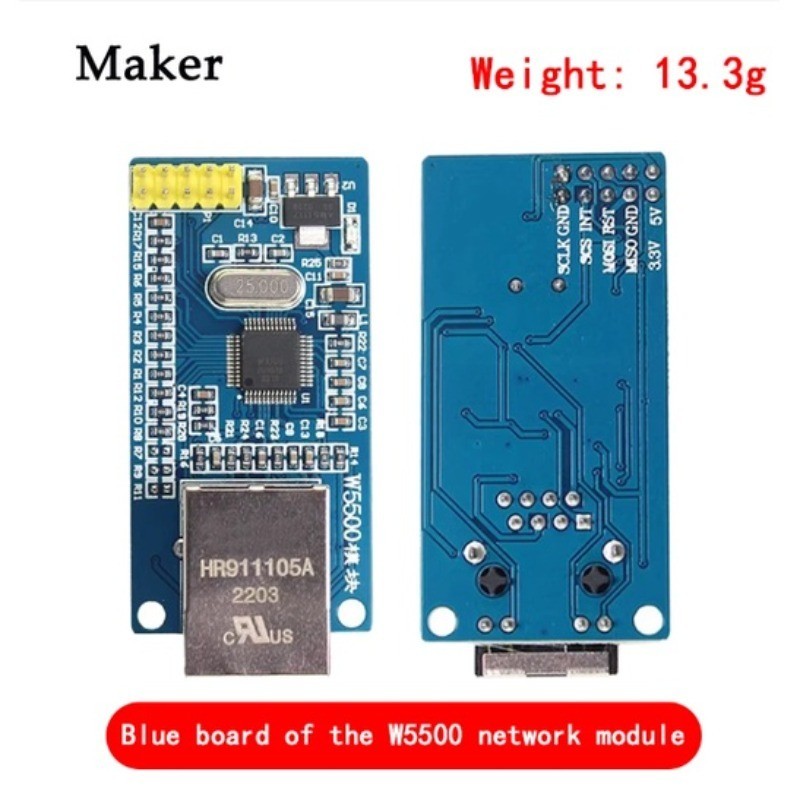 Módulo De Red W5500 Hardware Completo TCP/IP Protocolo Stack Ethernet 51/STM32 Microcontrolador ...
