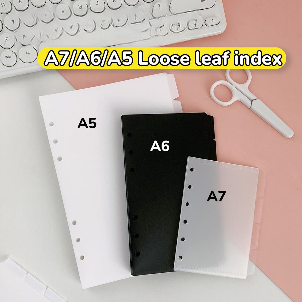 A6/A7 Binder Index Dividers Página De Índice Para El Cuaderno De Hojas ...