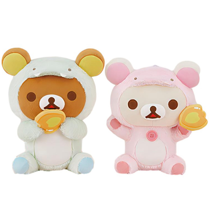 Nuevo Lindo Rilakkuma Peluche Korilakkuma Oso Rosa Dinosaurio Sentado ...