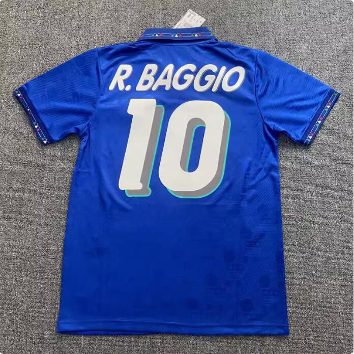 Camiseta visitante de la Copa Mundial de Italia Versión No. 10R.Baggio uniforme de fútbol retro ...