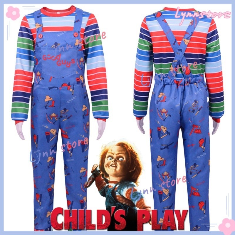 Chucky Cosplay Película Juego De Niños Disfraz De Horror Rol Uniforme ...