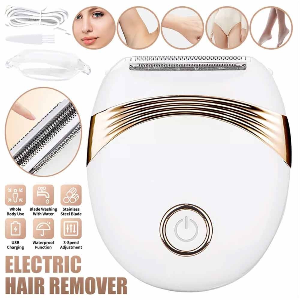 Female Electric Shaver Portable Epilator Painless Hair Remover Whole ...