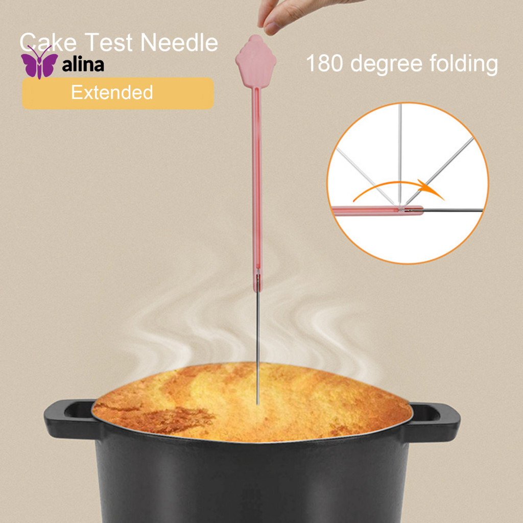 Stainless Steel Baking Probe Cake Doneness Checker Foldable Tester ...