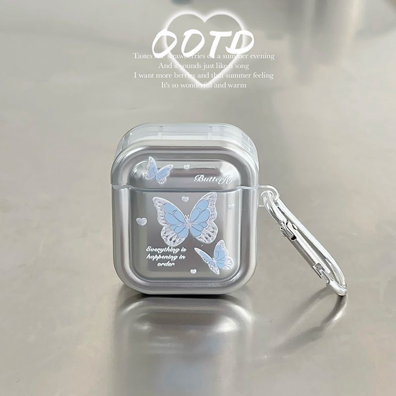 Premium Plata Azul Mariposa Adecuado Para Apple Airpods Pro Segunda ...