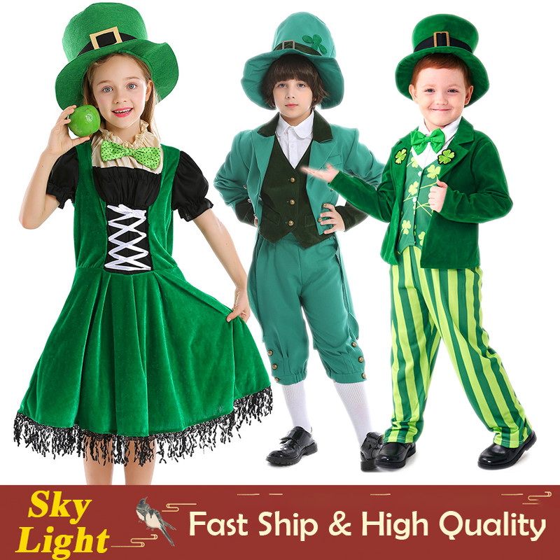 St . Disfraz Del Día De Patricio Para Niños Vestido Verde De Duende ...