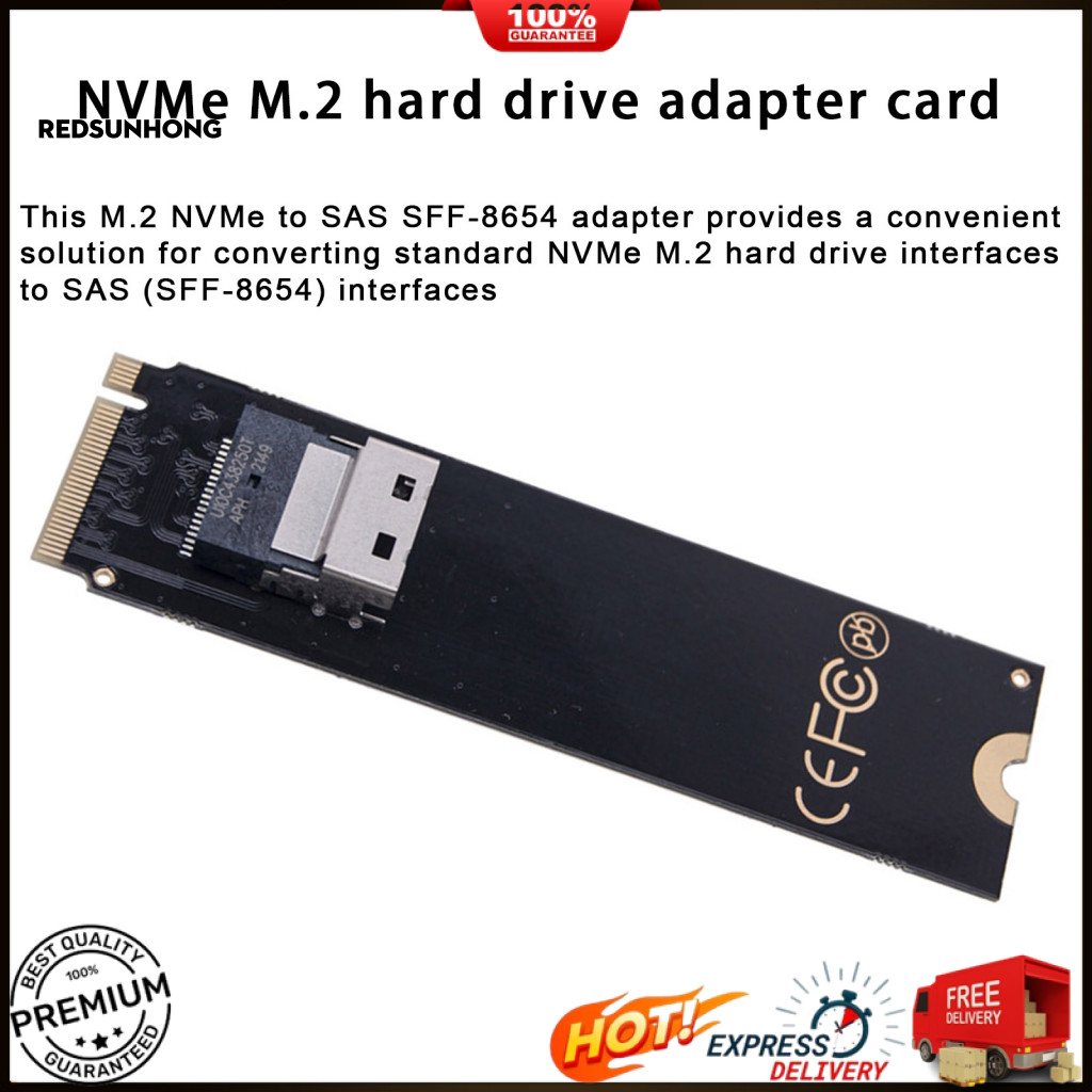 M.2 to Sas Converter High-speed Nvme Adapter Card for Mainboard Ngff M ...