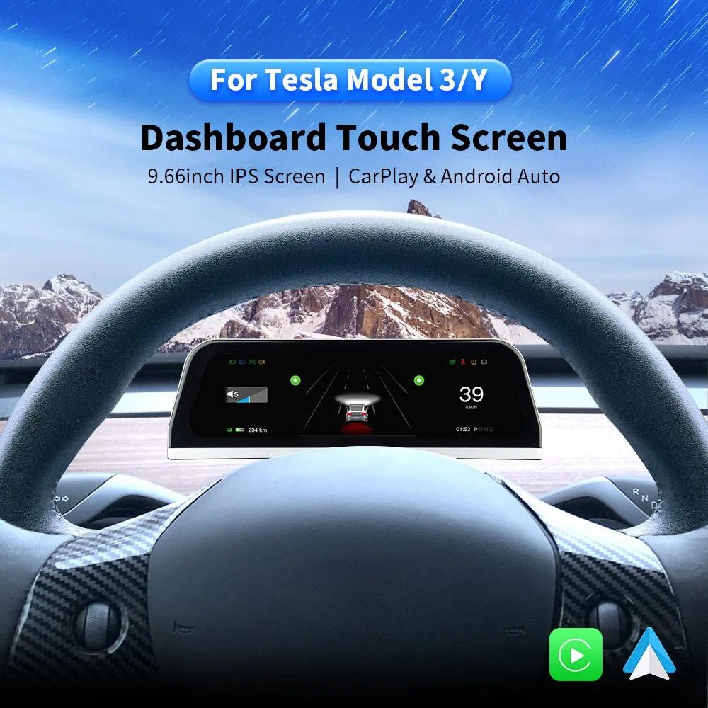 Para Tesla Model 3 Y Tablero De Instrumentos Digital De Visualización ...