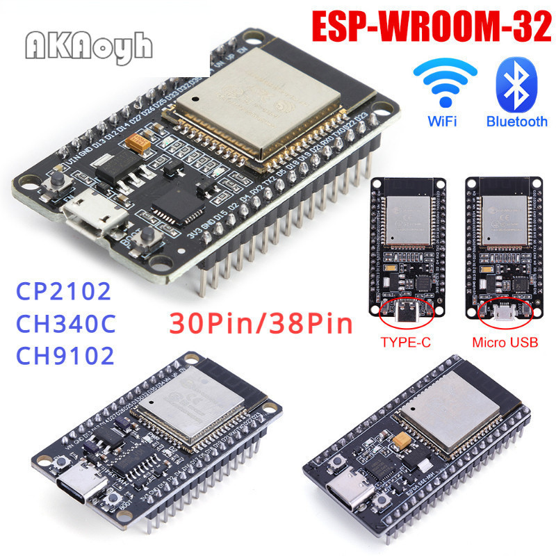 ESP32 Placa De Desarrollo Tipo-C USB MICRO CP2102 CH9102X CH340C WiFi + Bluetooth Ultra Baja ...