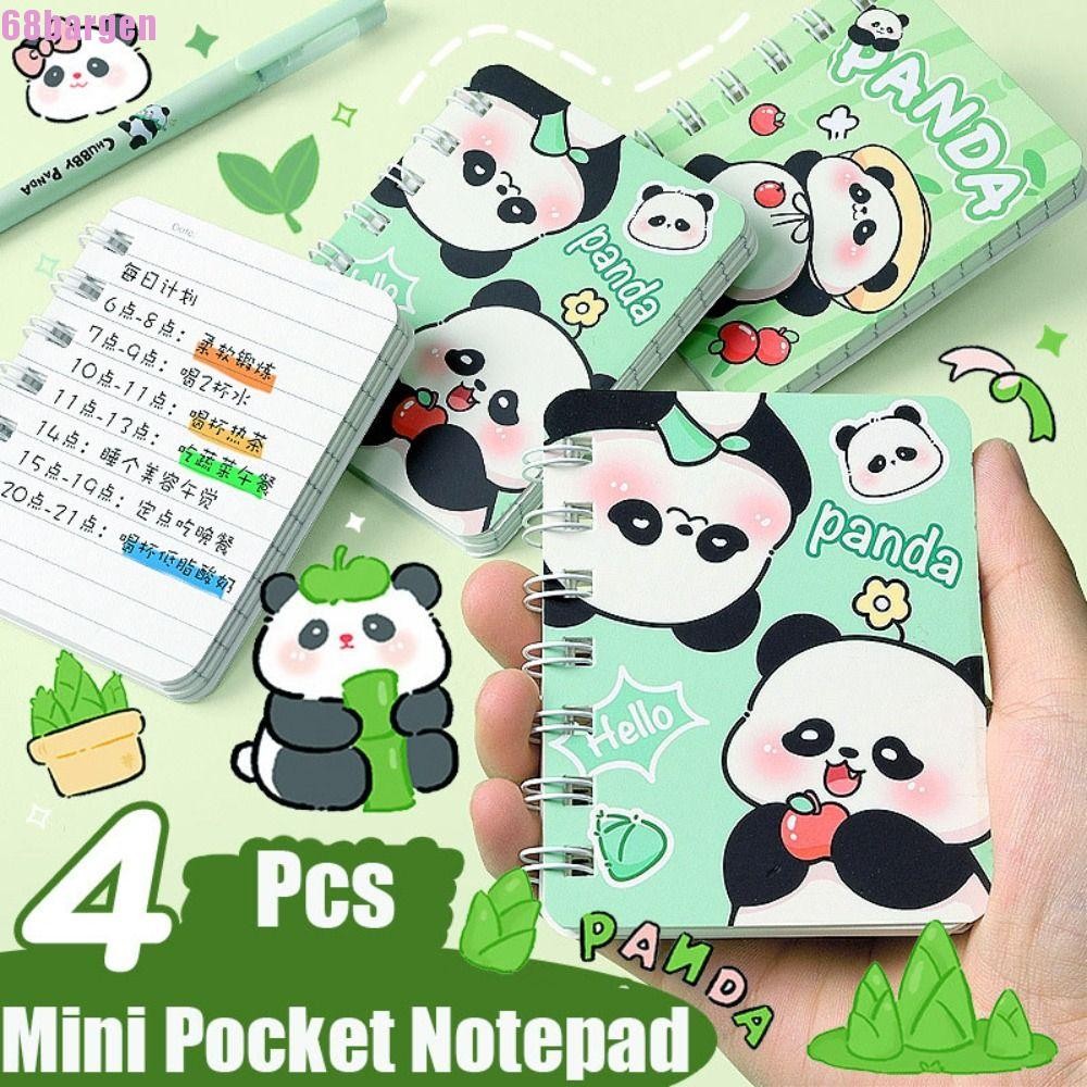 BARGEN 4Pcs Lindo Cuaderno A7 , Panda Capybara Mini Bloc De Notas De ...