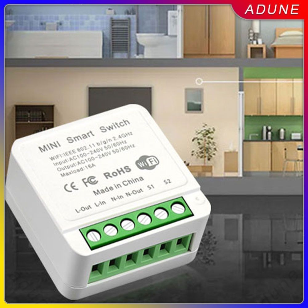 Interruptor inteligente WiFi Tuya de 16A, Mini interruptor inteligente ...