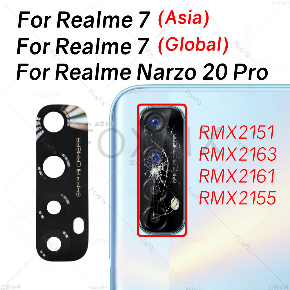 Lente De Cristal De La Cámara Trasera Para Realme 7 Narzo 20 Pro 4G ...