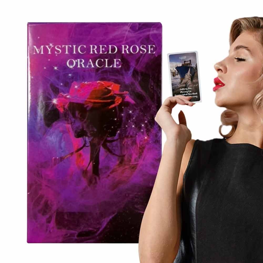 53pcs Mystic Red Rose Oracle No Manual Card Games for Beginners Tarot ...