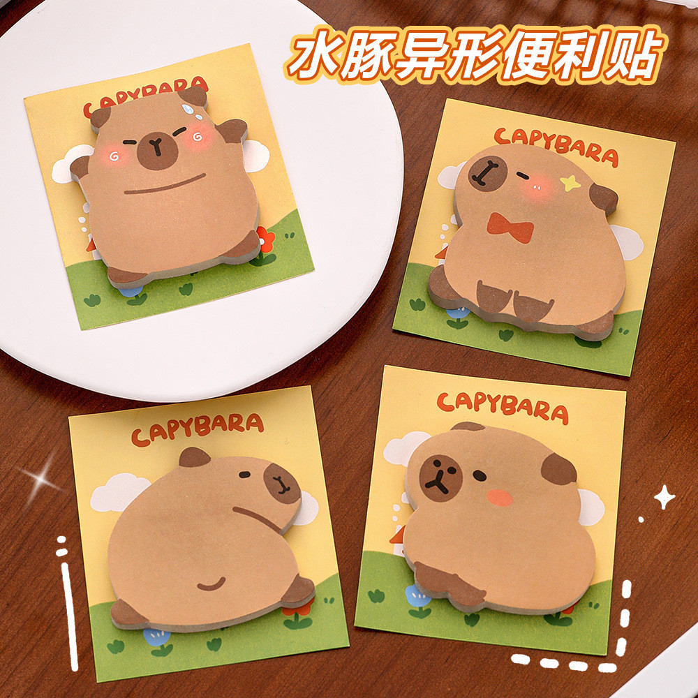 30 Hojas/pcs Capybara De Dibujos Animados Notas Post-it De Forma ...