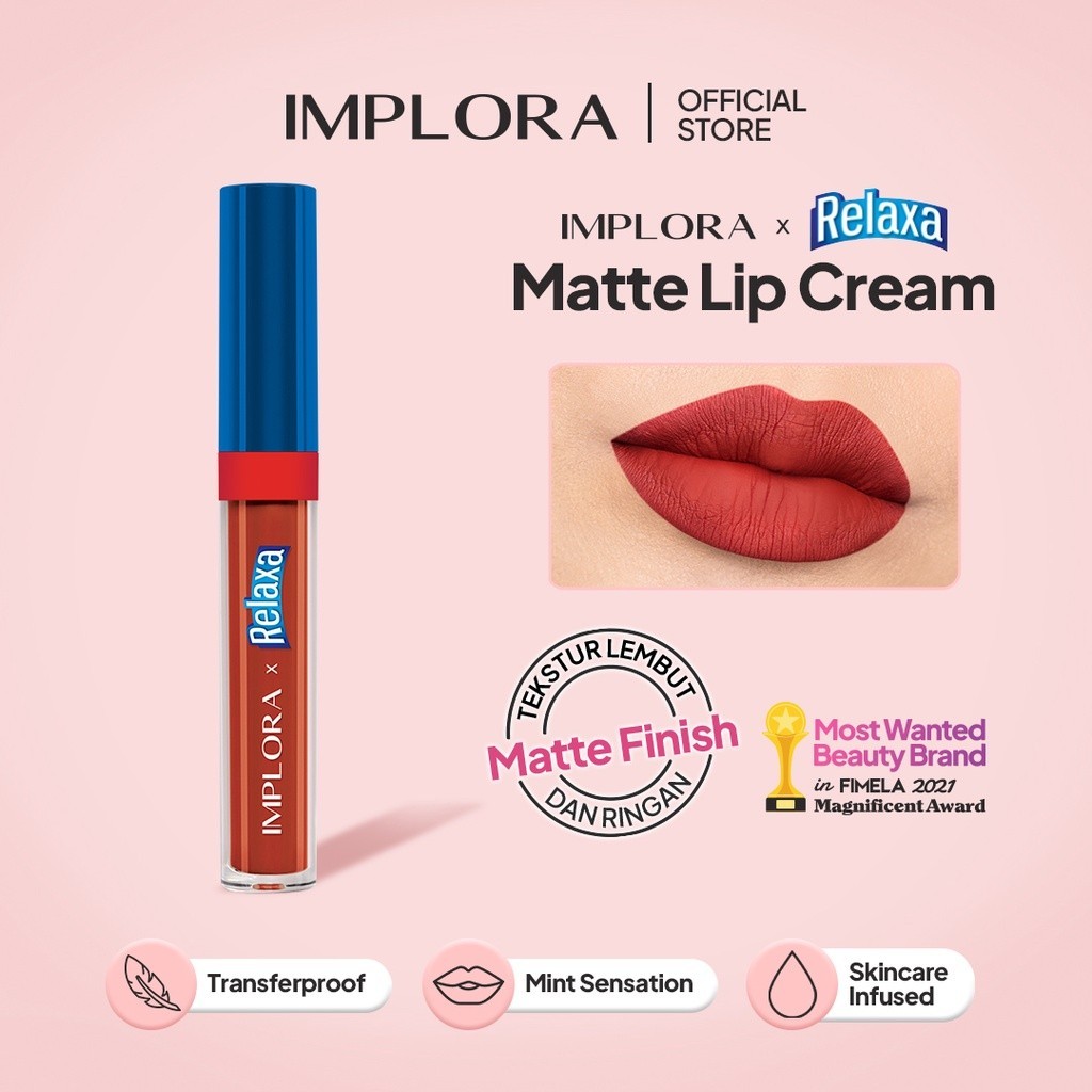 Implora X Relaxa Crema Labial Mate (Nuevo Lanzamiento) | Shopee Colombia