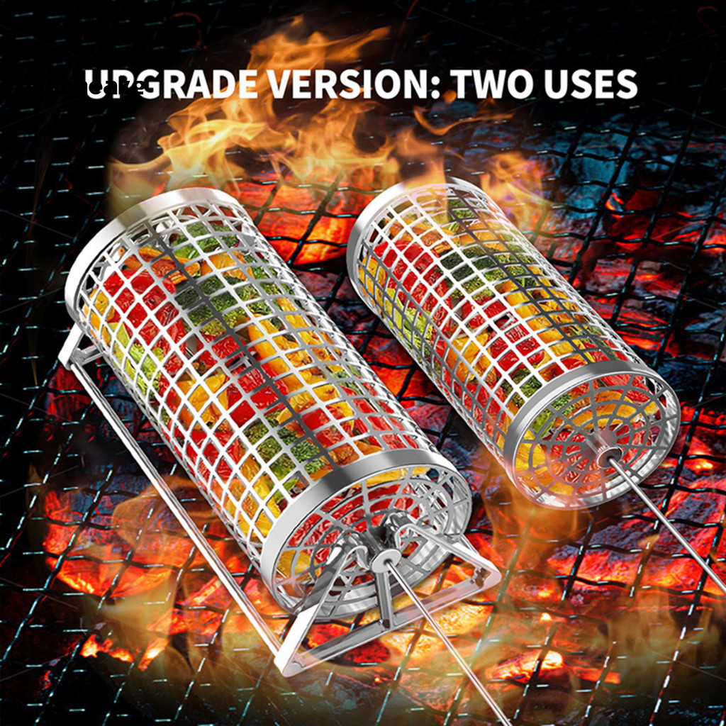 Removable Bbq Basket Even Heat Distribution Grill Cage Premium ...