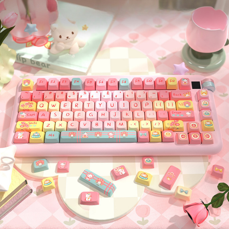 Tulip Bear Original Keycaps MDA Perfil PBT Sublimación Personalizada ...