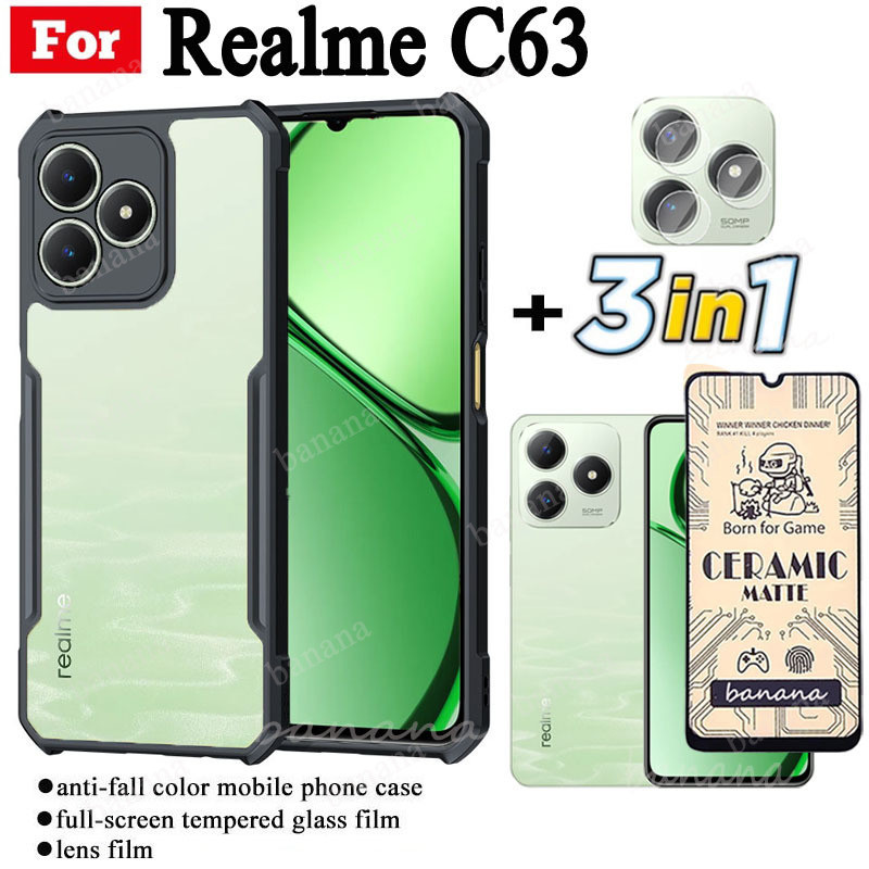 3 En 1 Realme C63 Funda De Teléfono A Prueba De Golpes Para C6 3 C 63 C65 C67 C11 C21Y C53 ...