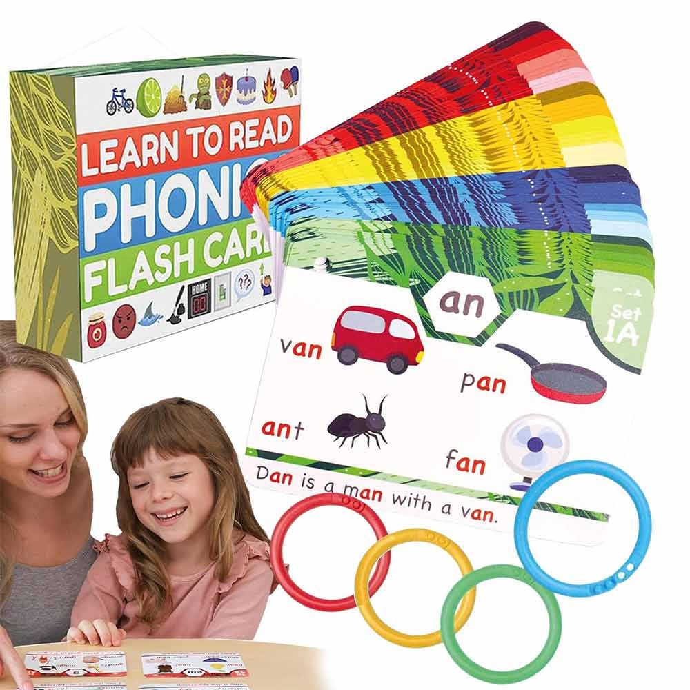 Sight Words Flash Cards Learn To Read In 20 Stages Digraphs CVC Blends ...
