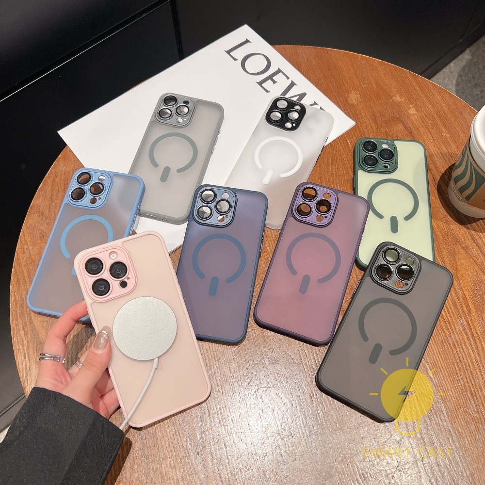 Translucent Magnetic Matte Forros Case Cover Protector Funda For iPhone ...