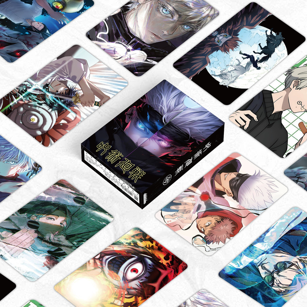 50-55pcs Manga Manhwa Satoru Gojo Laser Holographic Lomo Cards Love And ...