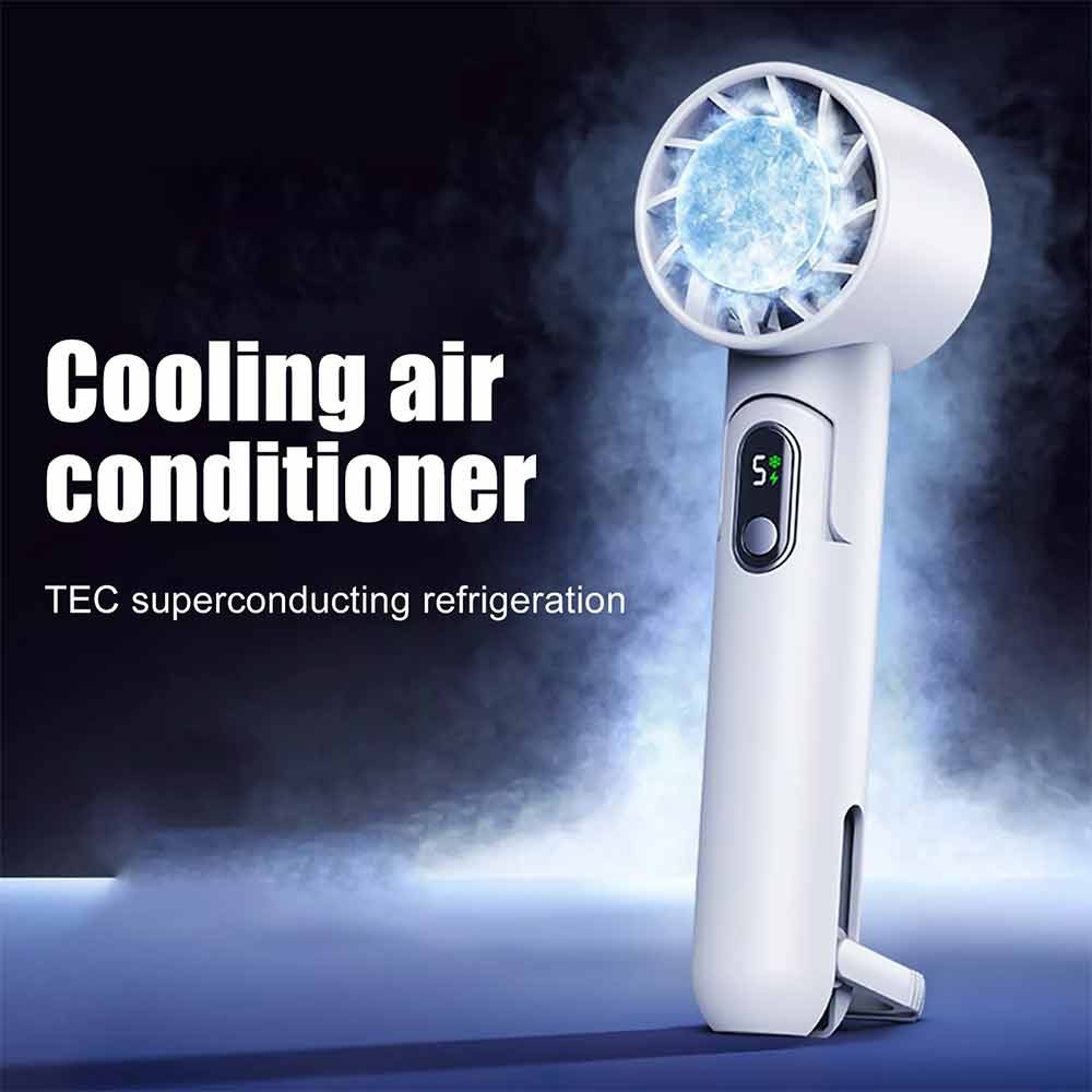 Handheld Cooling Fan with LED Display Screen Portable Air Conditioner ...