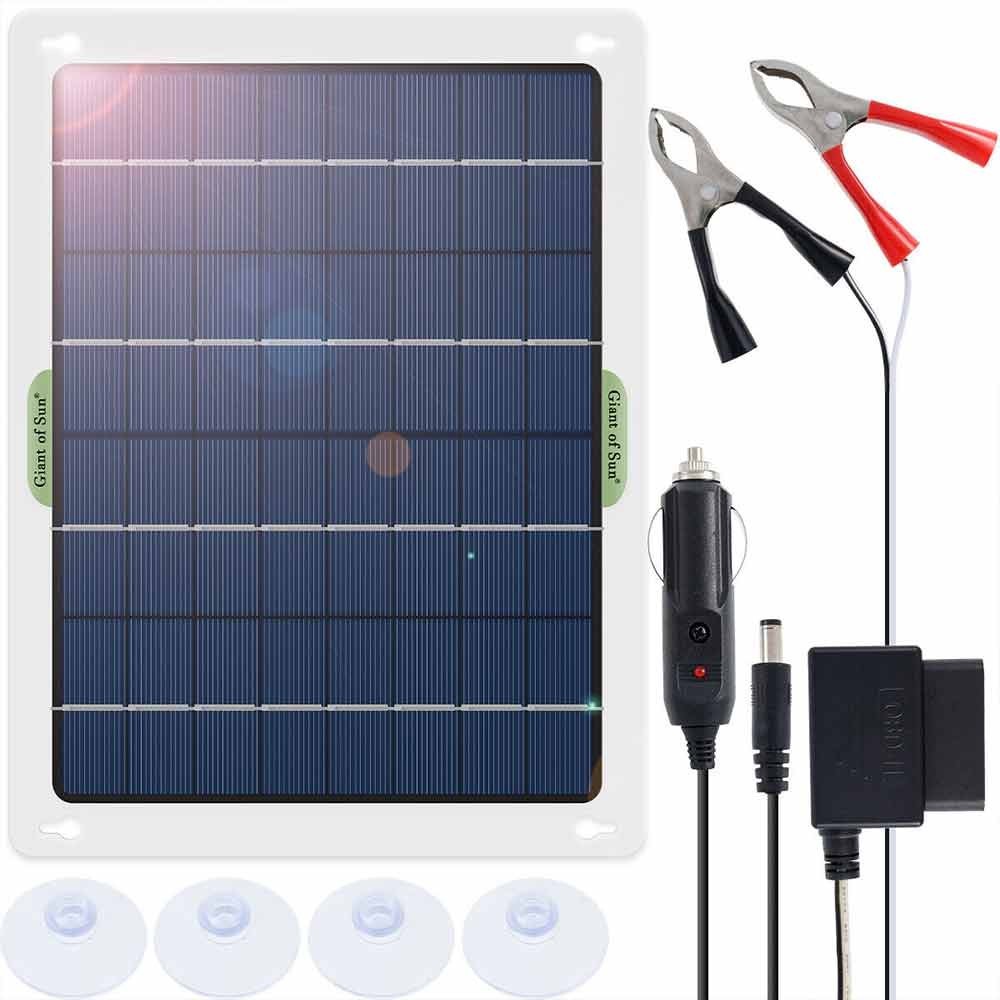 12V 40W Solar Panel Trickle Car Battery Charger Power Portable ...