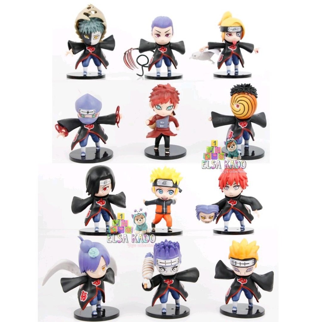 Figura De Acción Naruto Chibi Set 6 Grande 10cm Akatsuki Equipo Dolor ...