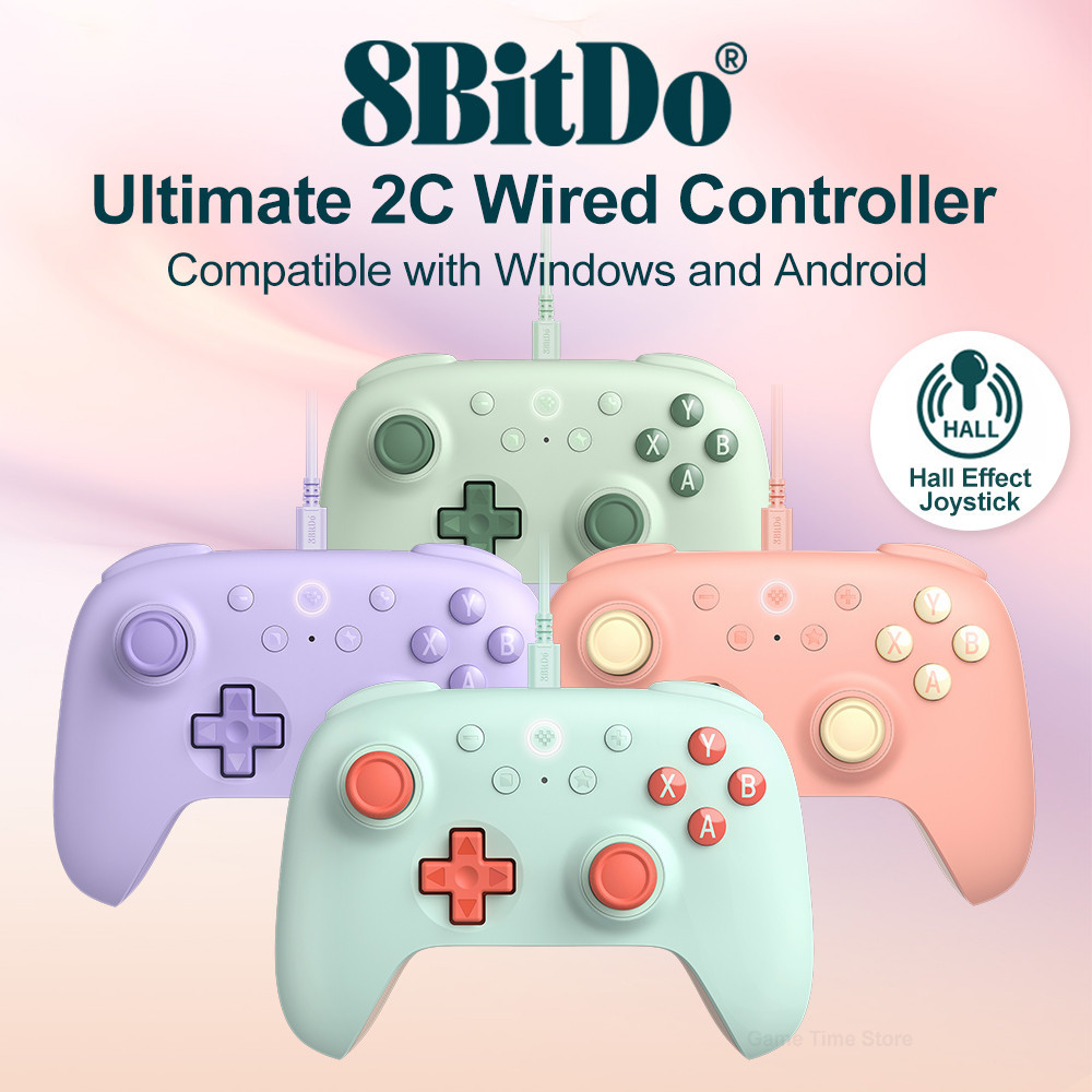 8BitDo Ultimate 2C Controlador Con Cable Para PC Android Con Gatillos ...