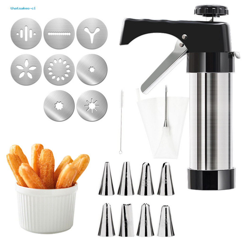 Churro Making Set Churros Maker Machine Stainless Steel Kit with Piping ...