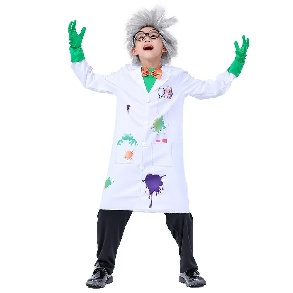 Niños Raving Mad Científico Cosplay Outfit Día De La Escuela ...