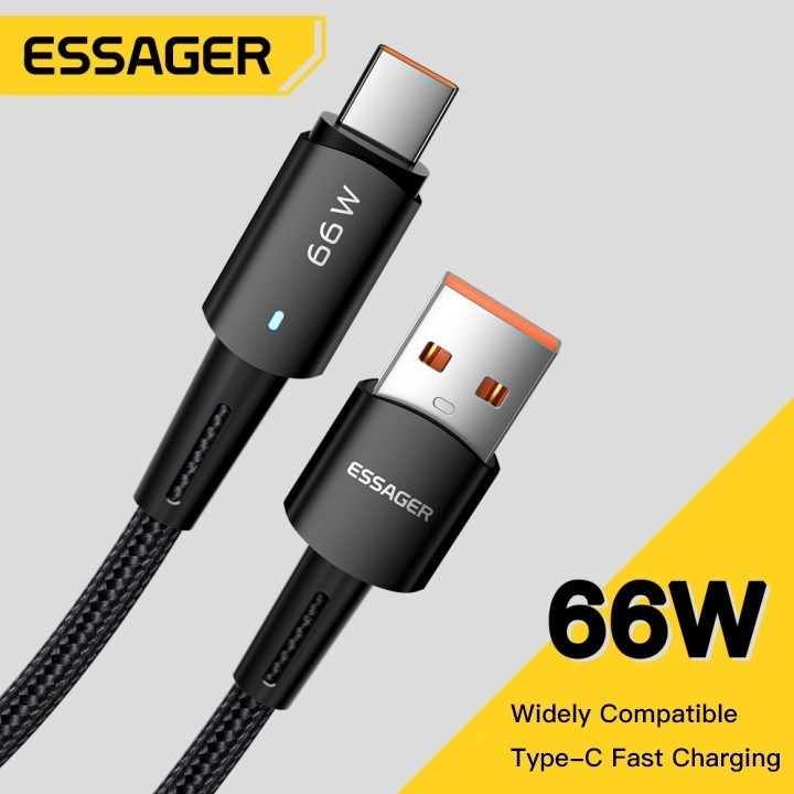 Essager 66W 6A Cable De Carga Súper Rápida USB Tipo C Datos Para VIVO Xiaomi | Shopee Colombia
