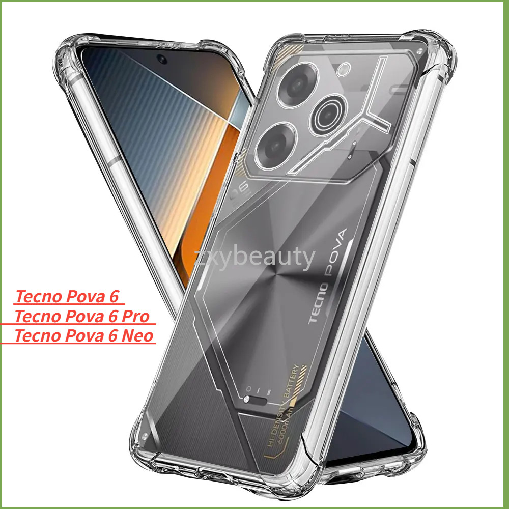 Tecno Pova 6 Pro Neo 5G 2024 Funda Transparente Anti Caída Para Pova6 6Pro 6Neo Pova6Neo 5 5Pro ...