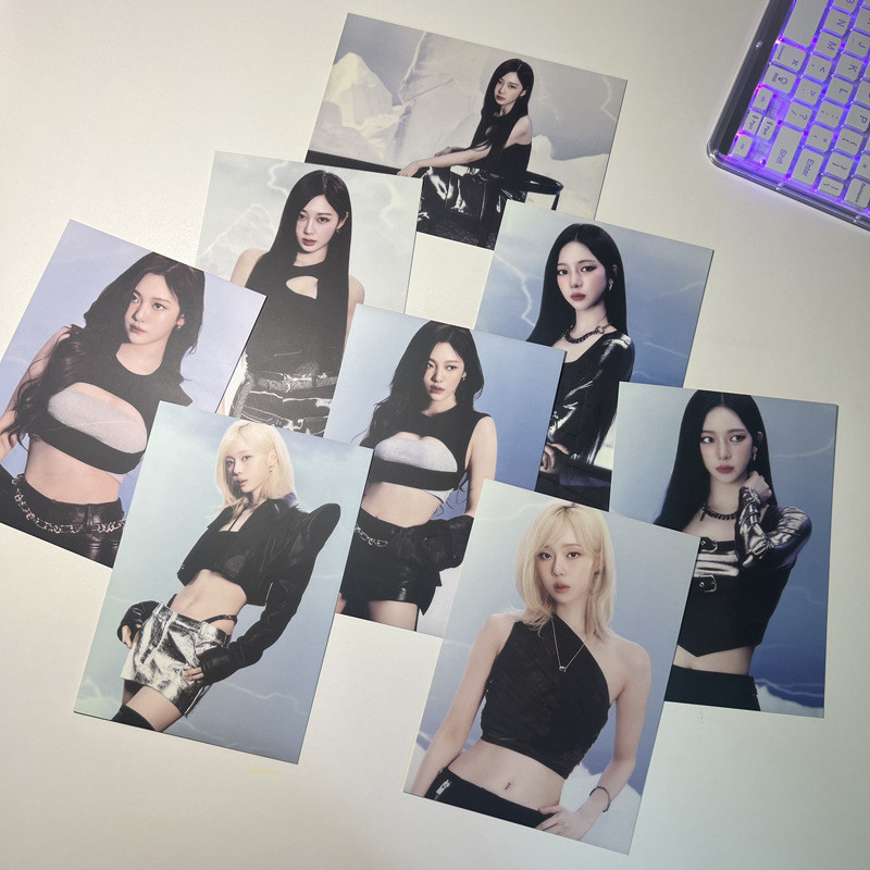4-8pcs Aespa SYNK Parallel Line Hot Mess Album Lomo Cards Armageddon Idoustage Superbeing Poster ...