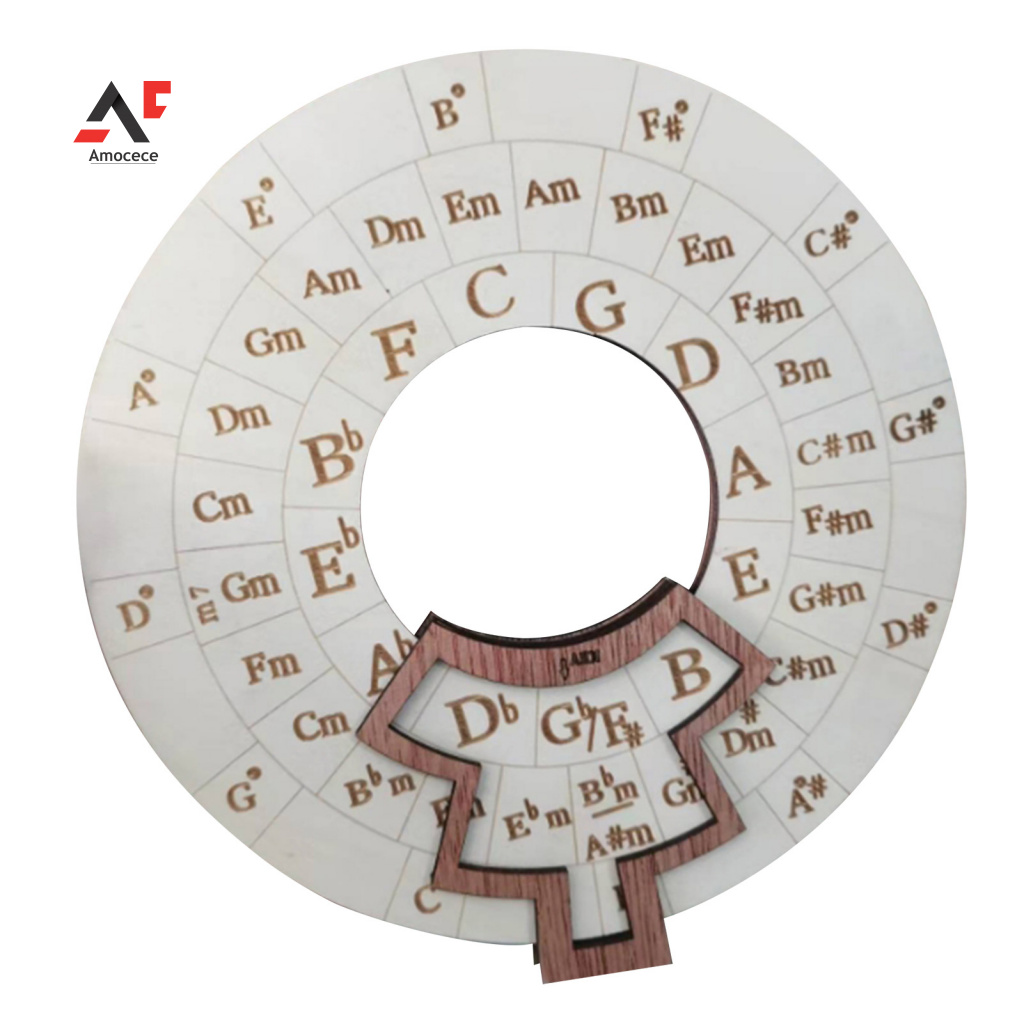 Circle of Fifths Tool Music Theory Portable Chord Wheel for Guitar Bass ...