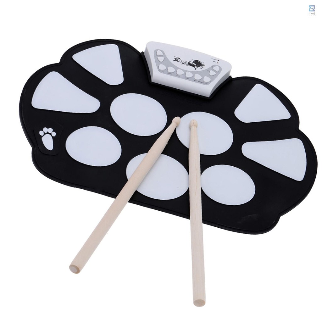 Kit De Almohadilla De Tambor De Silicona Con Palo Portátil Con Y ...