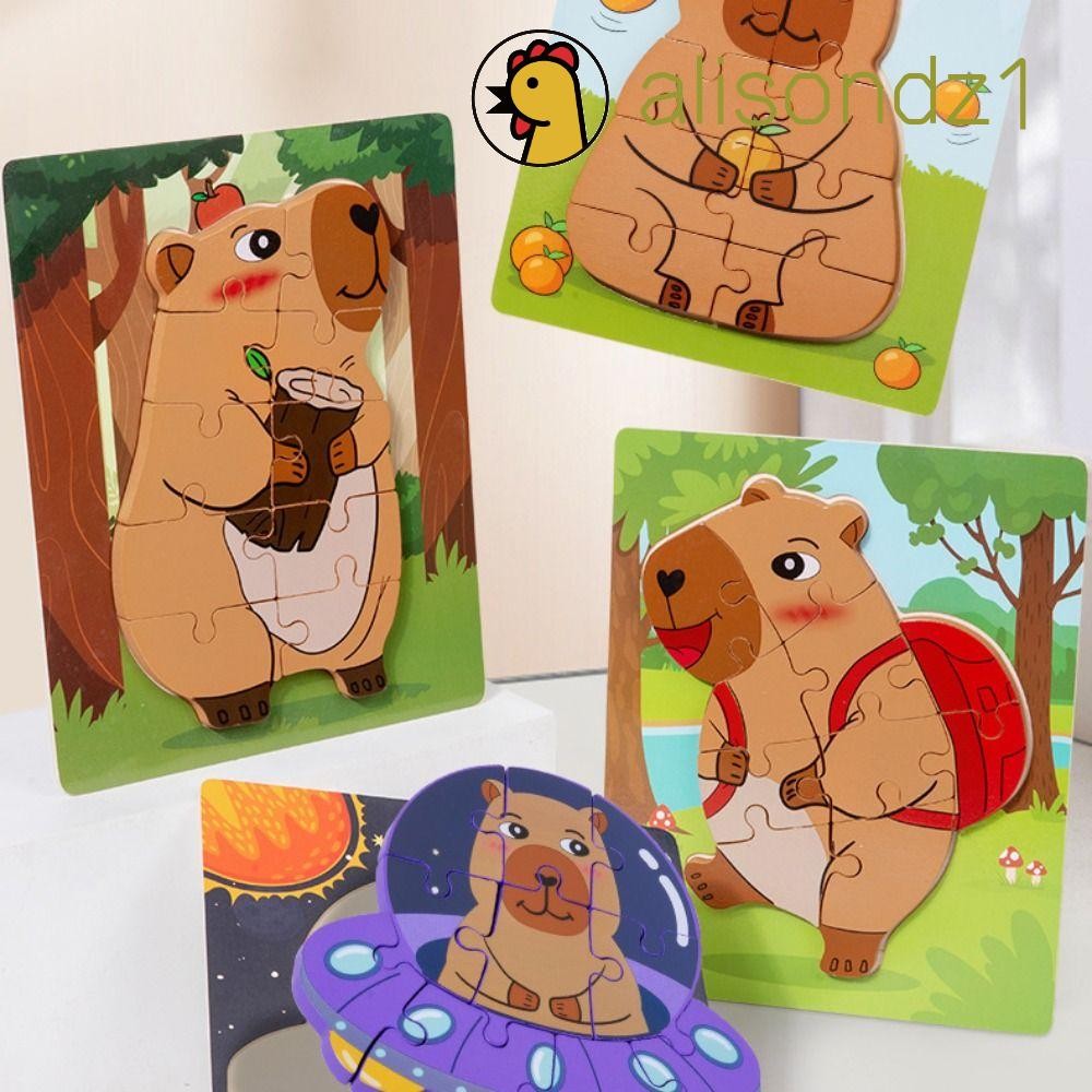ALISONDZ1DF Animales Juego De Rompecabezas , Material Capybala Niños Tangram Forma Diseño De ...